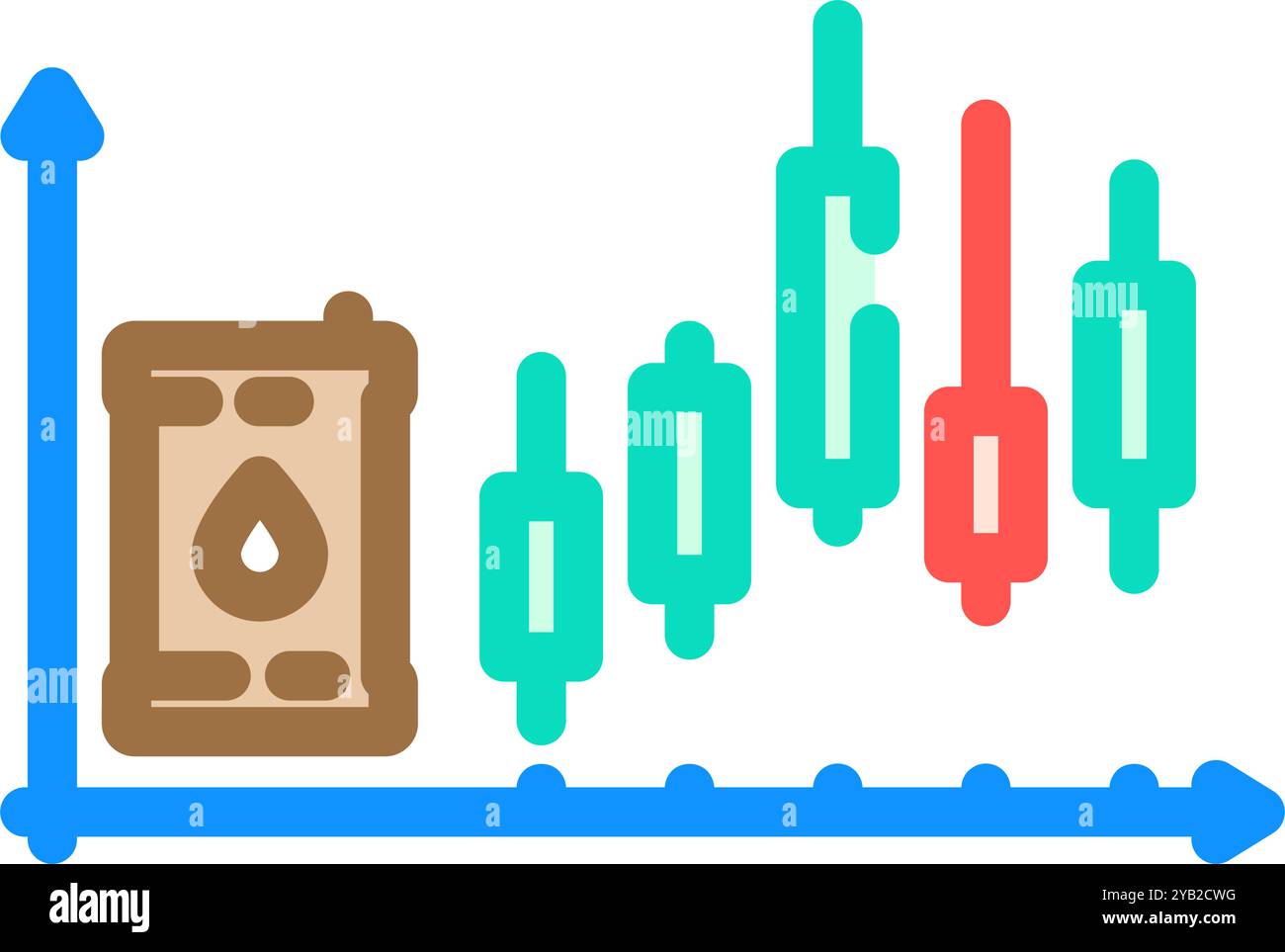 trading oil industry color icon vector illustration Stock Vector Image ...