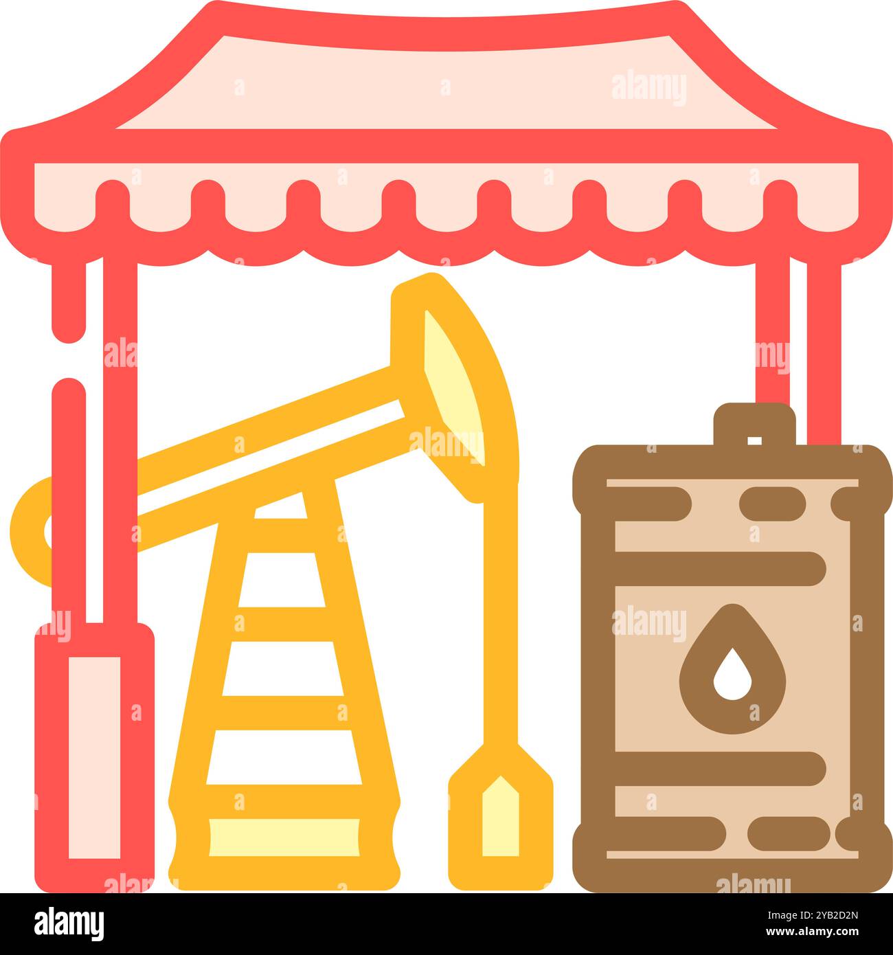 market oil industry color icon vector illustration Stock Vector Image ...