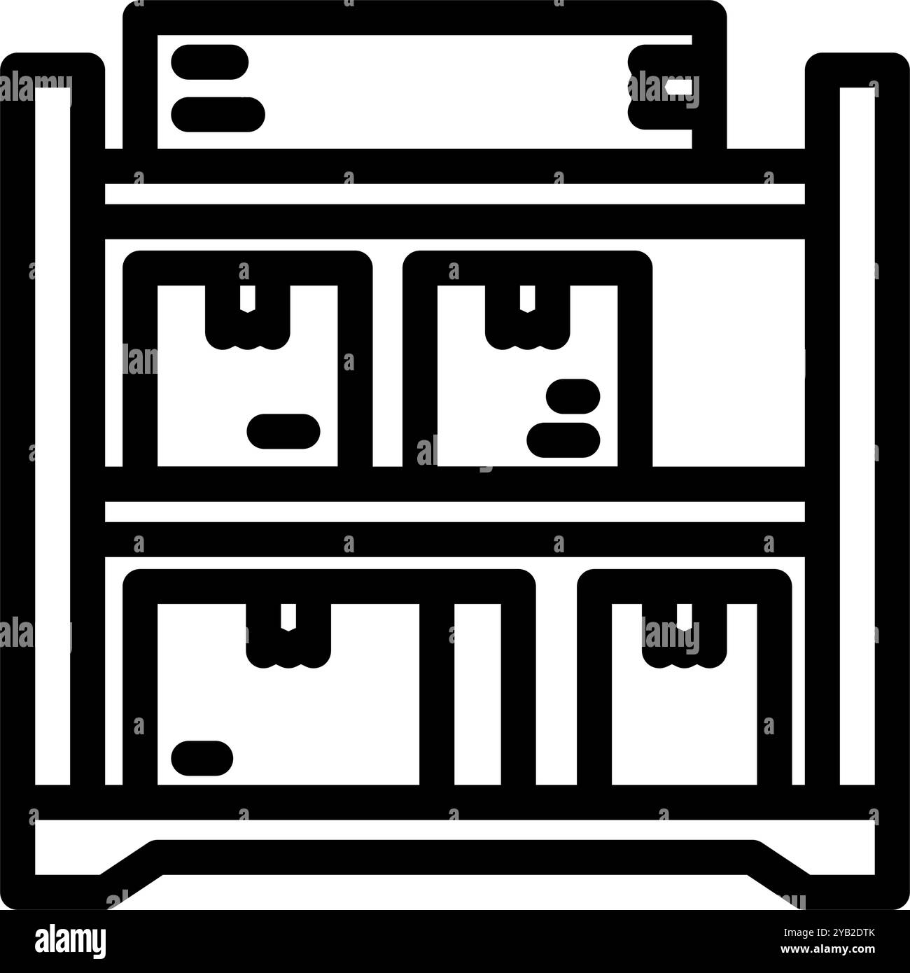 shelf box cardboard packaging line icon vector illustration Stock ...