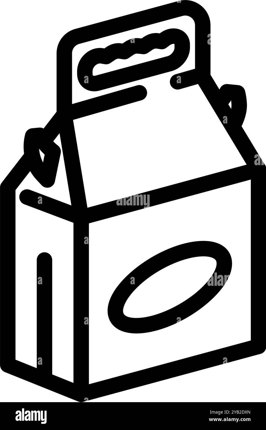 retail box cardboard packaging line icon vector illustration Stock ...