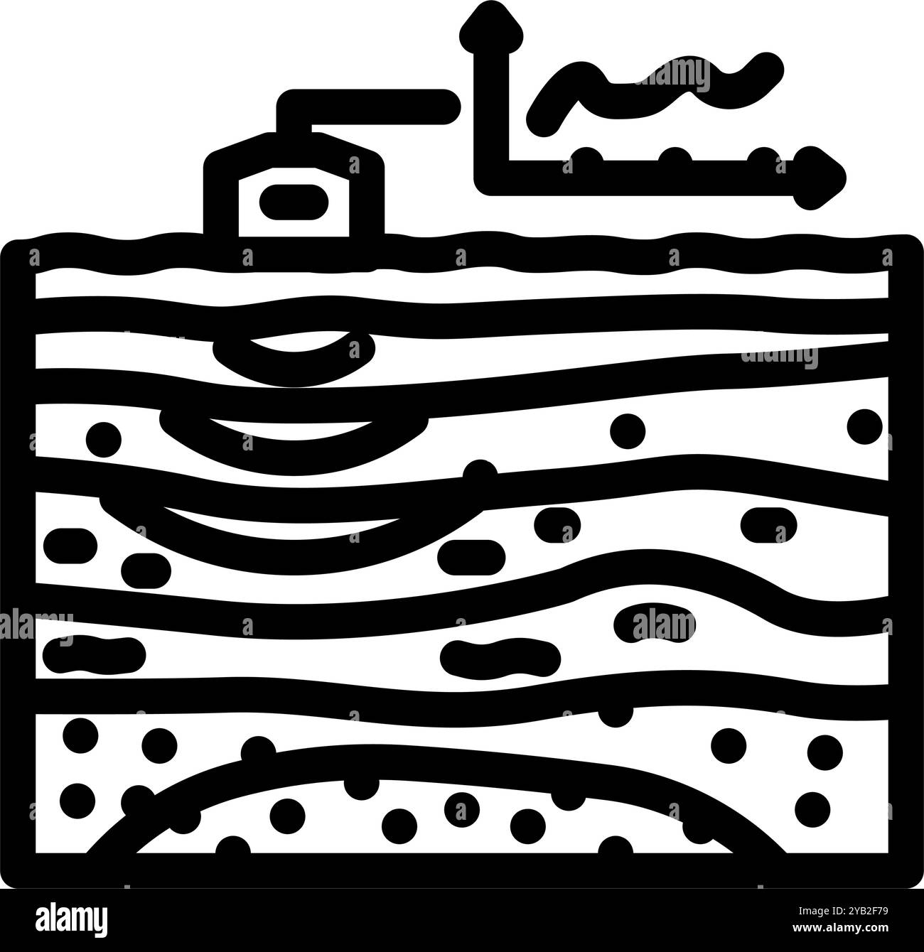 energy exploration geothermal line icon vector illustration Stock ...