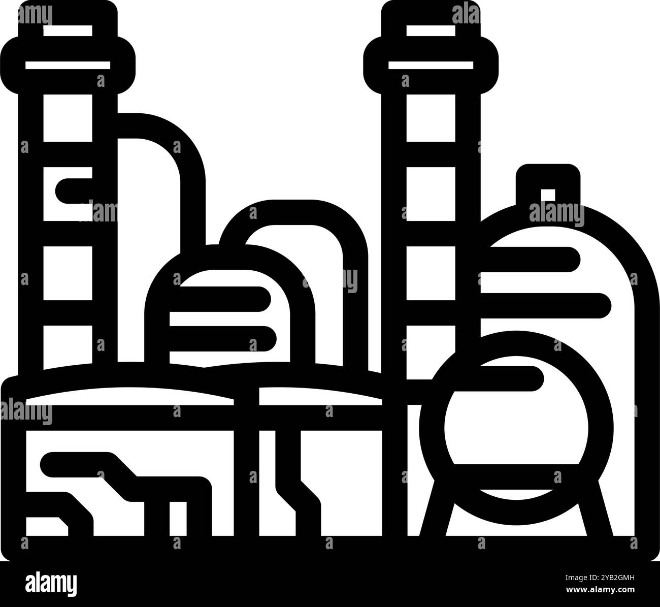 Hydrocarbon refinery Black and White Stock Photos & Images - Alamy