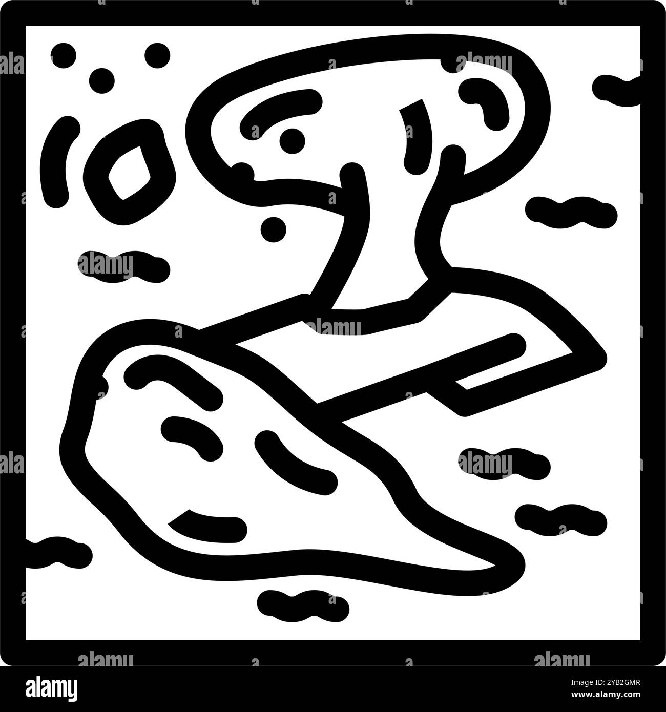 spill oil industry line icon vector illustration Stock Vector Image ...