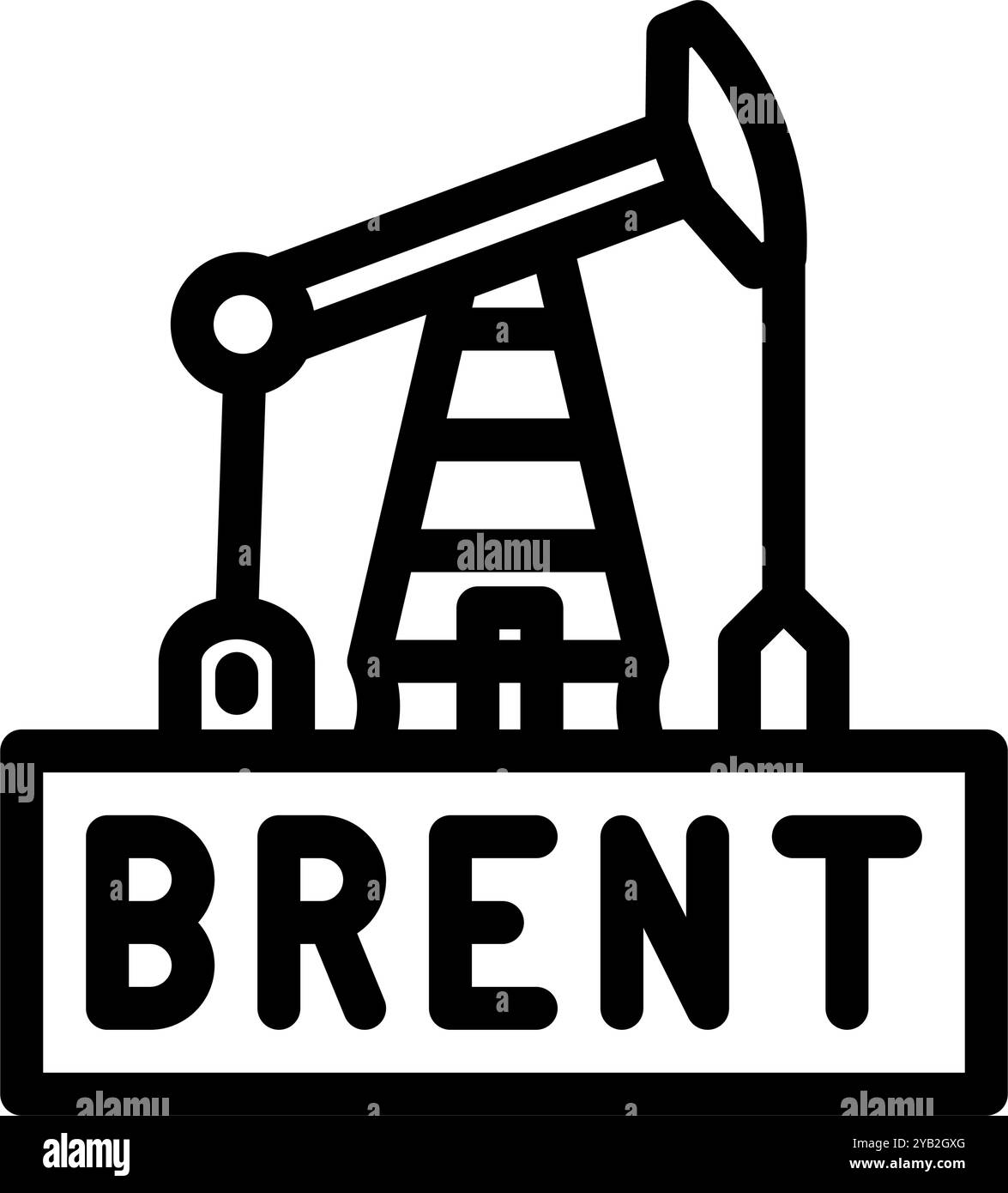 brent crudeoil industry line icon vector illustration Stock Vector ...
