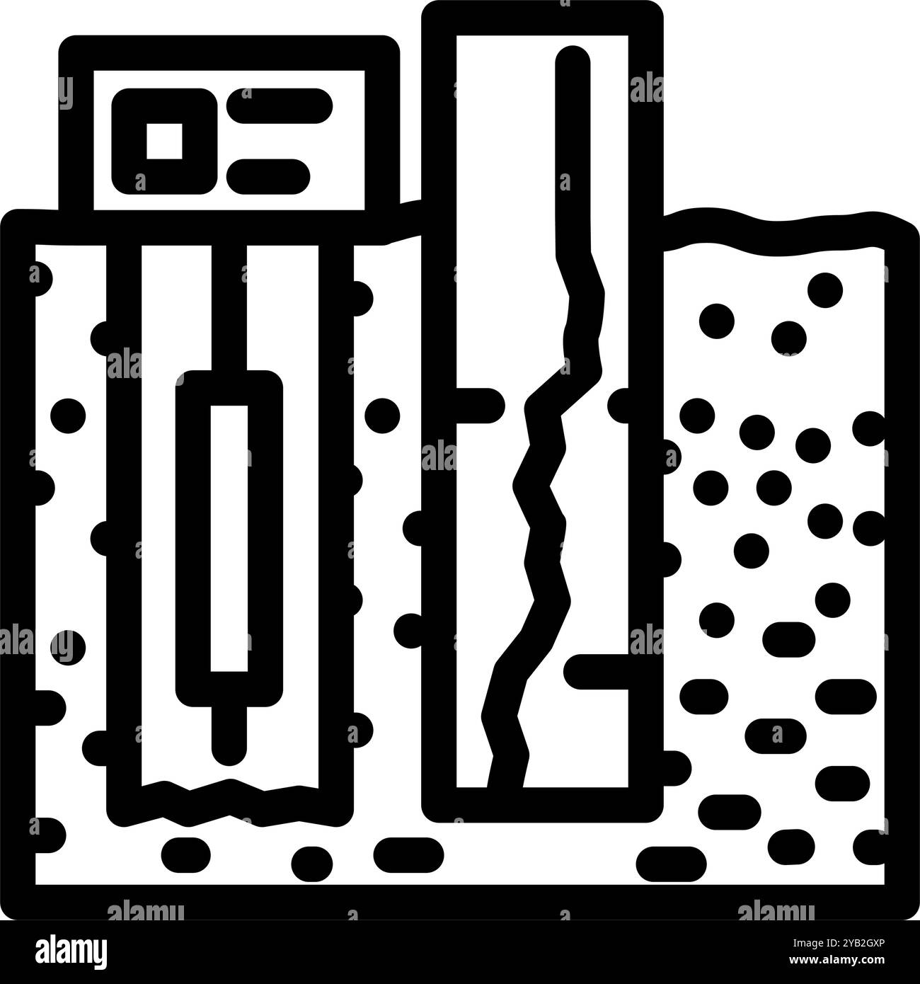 well logging oil industry line icon vector illustration Stock Vector ...
