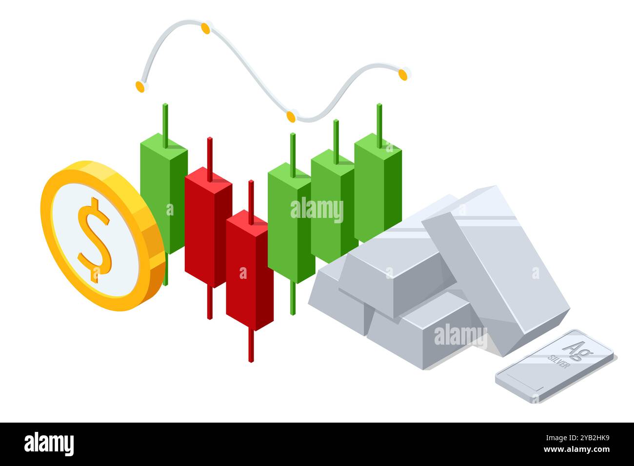 Silver bars financial investment Stock Vector Images - Alamy