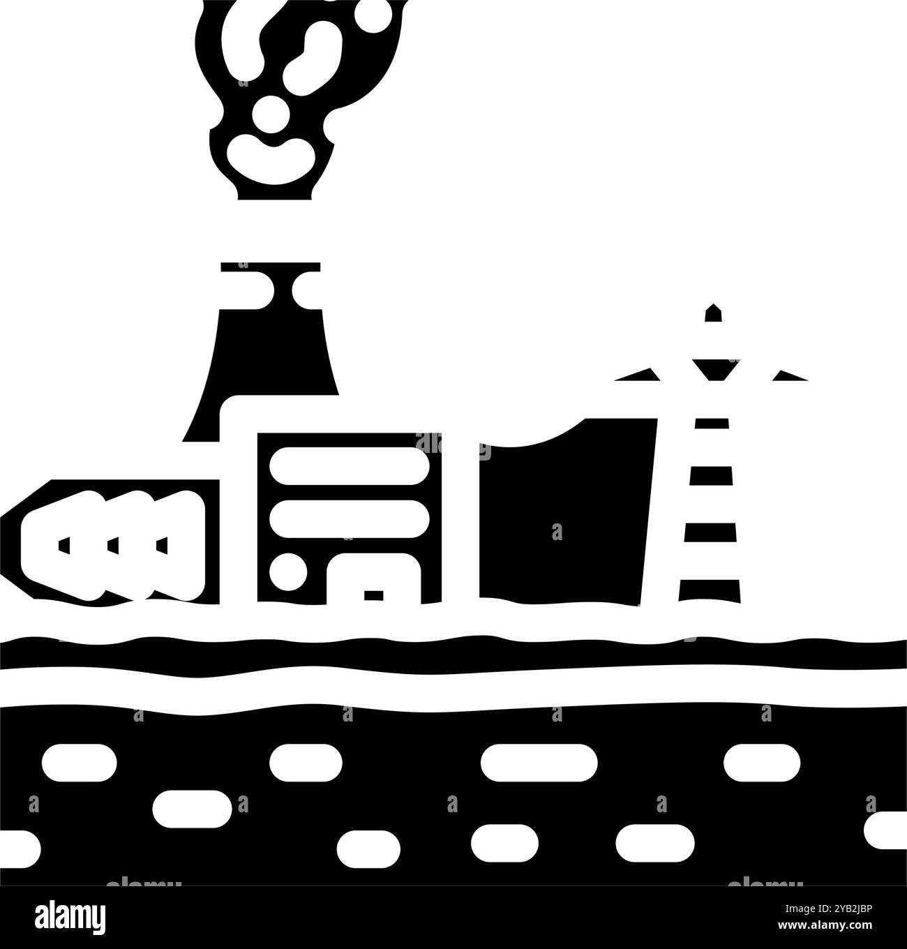 power grid geothermal energy glyph icon vector illustration Stock ...