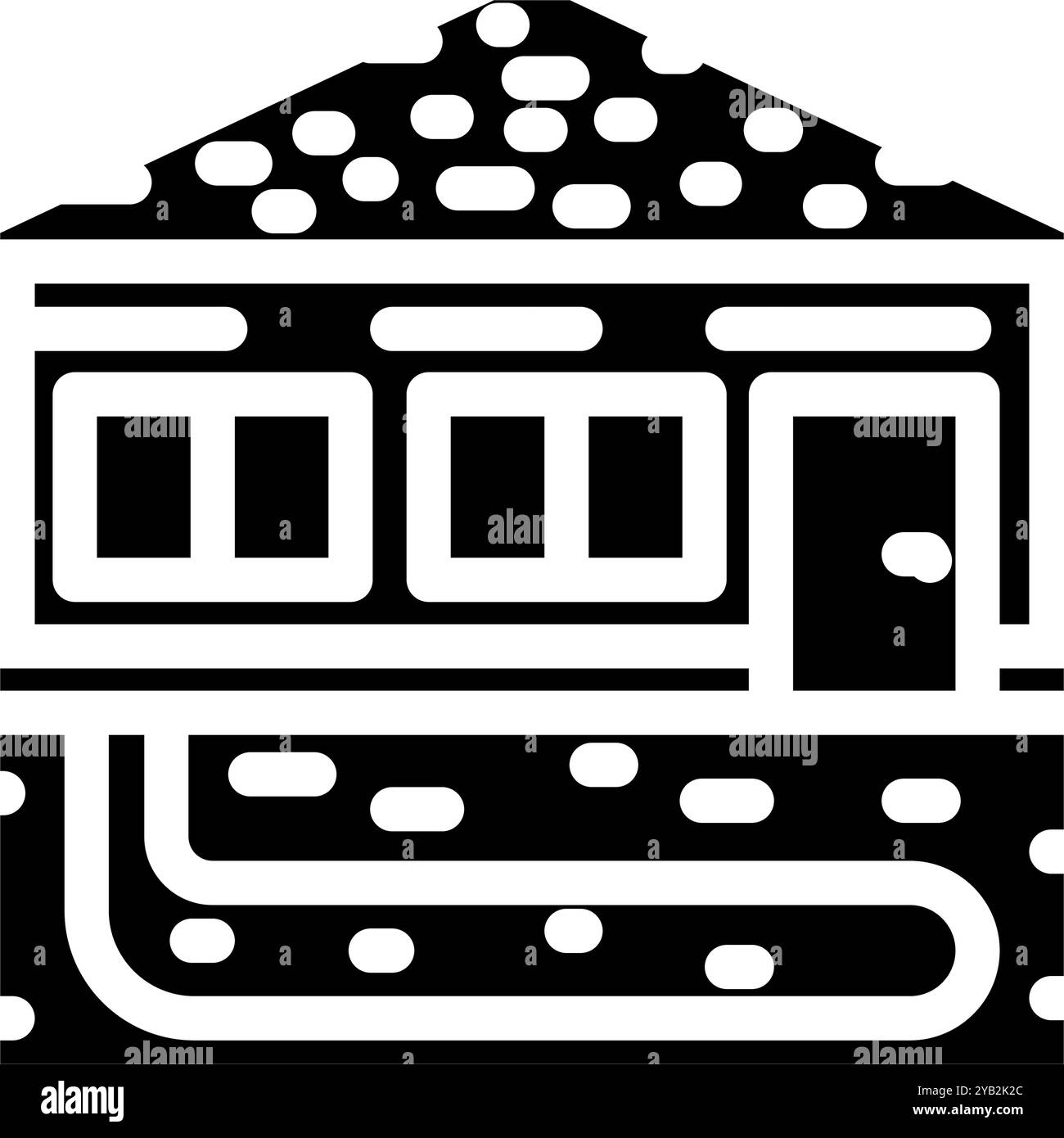 heating geothermal energy glyph icon vector illustration Stock Vector ...