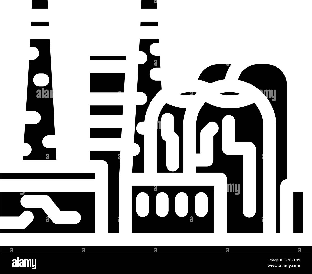 refinery oil industry glyph icon vector illustration Stock Vector Image ...