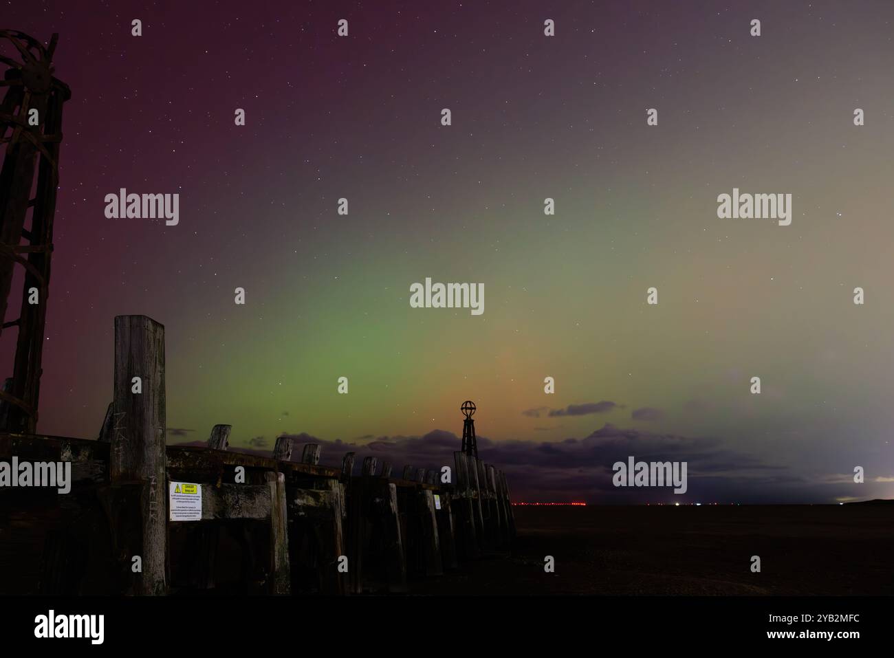 dramatic colours of red and green in the night sky from auroras over ...