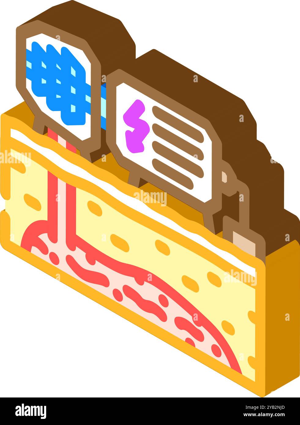 electricity geothermal energy isometric icon vector illustration Stock ...