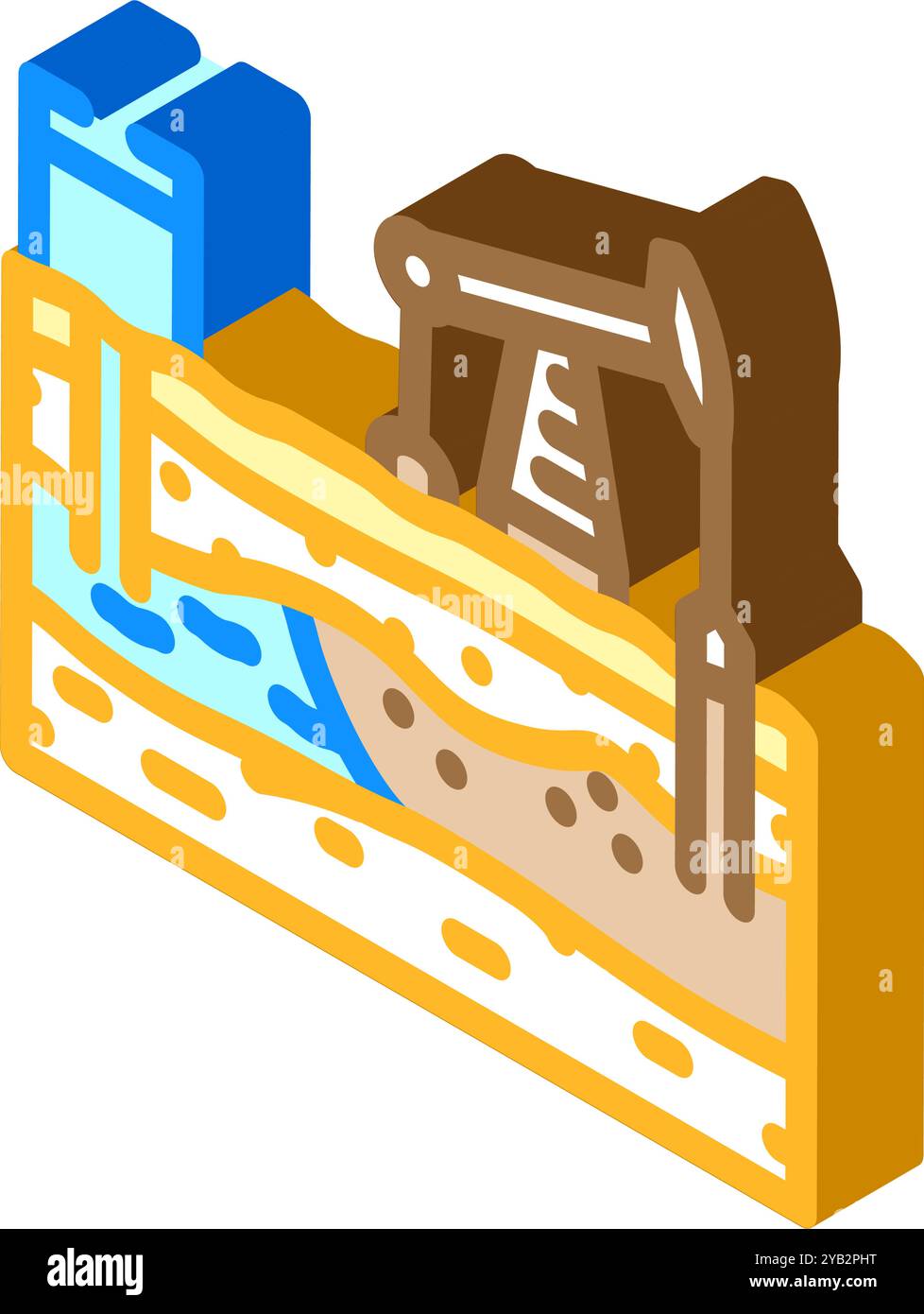 enhanced recovery eor isometric icon vector illustration Stock Vector ...