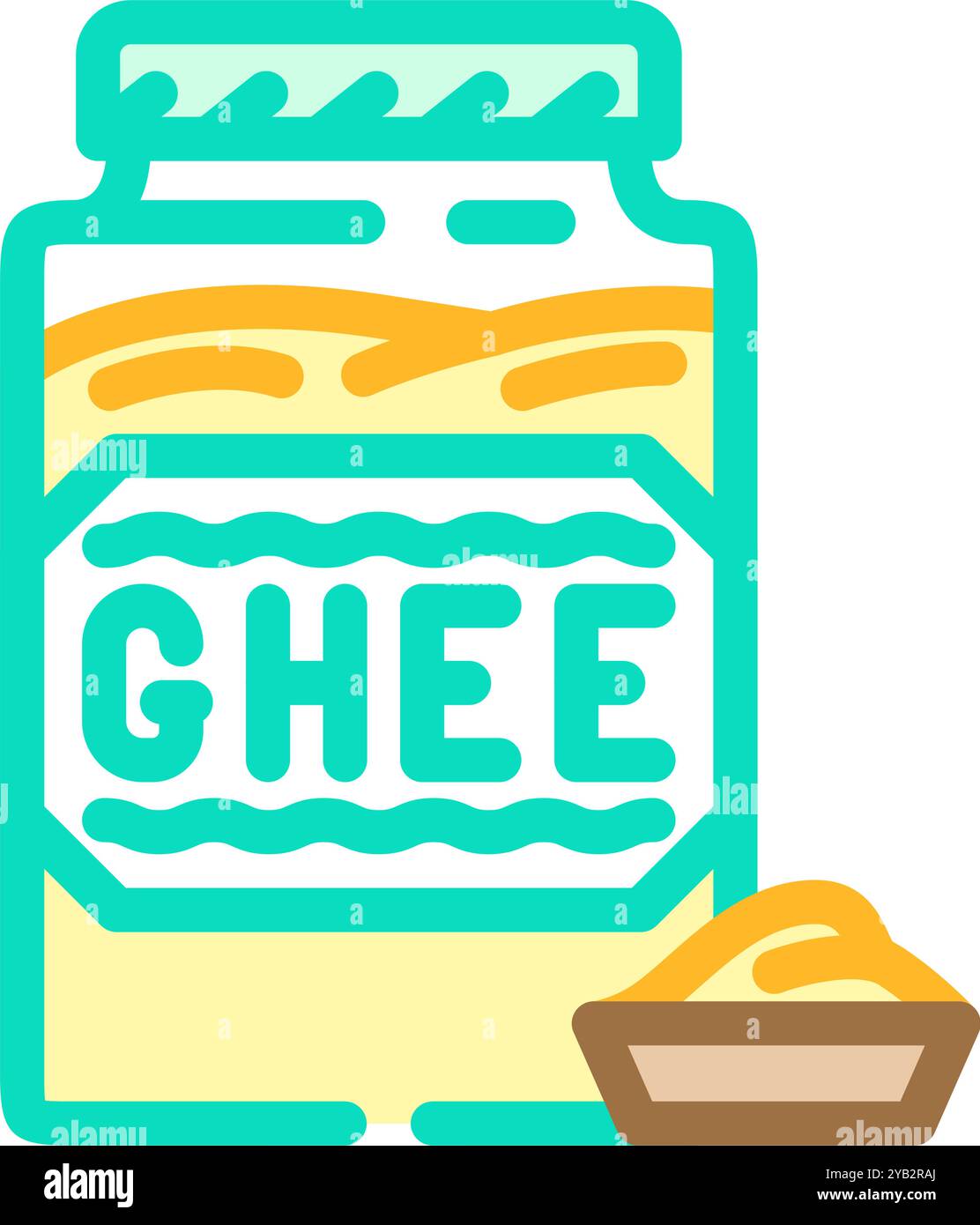 ghee ayurveda color icon vector illustration Stock Vector Image & Art ...