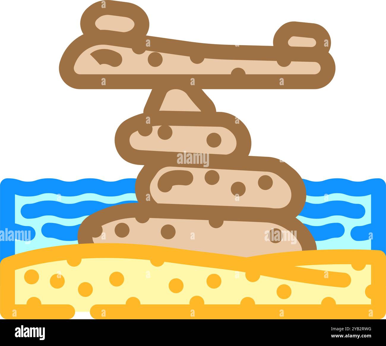 holistic healing ayurveda color icon vector illustration Stock Vector ...