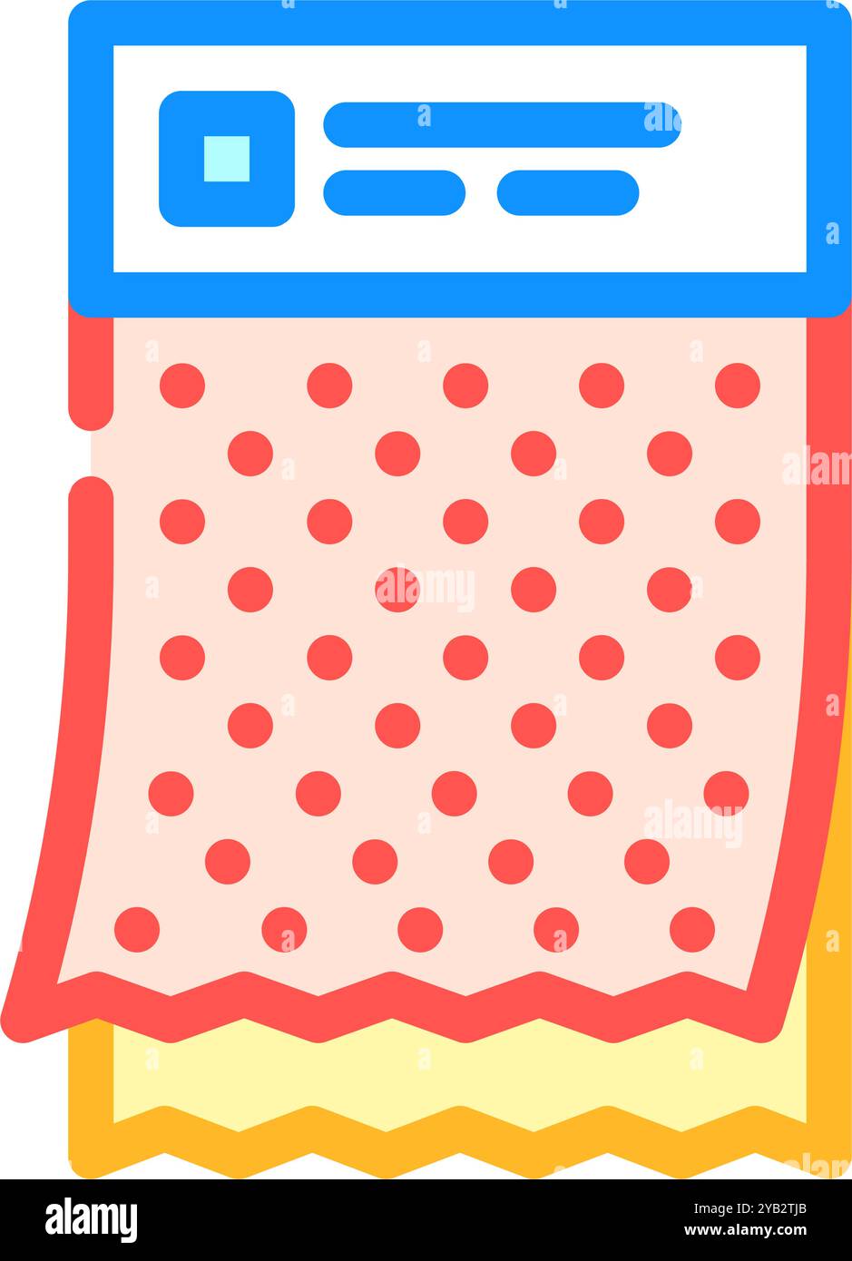 fabric swatches dressmaking fashion color icon vector illustration ...