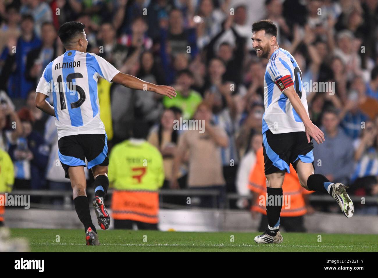 BUENOS AIRES, ARGENTINA - OCTOBER 15: Lionel Messi of Argentina ...