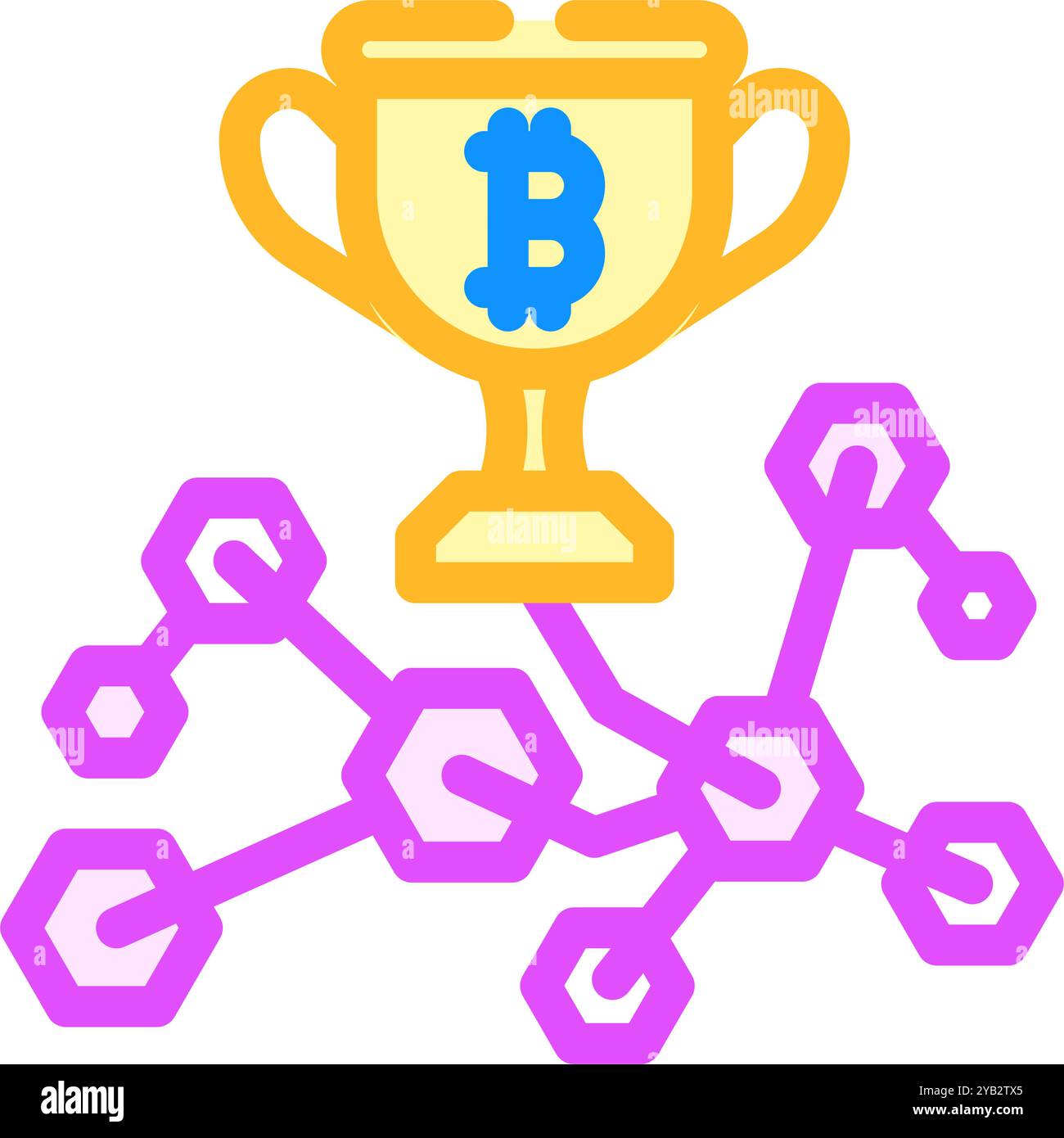 rewards cryptocurrency mining color icon vector illustration Stock ...