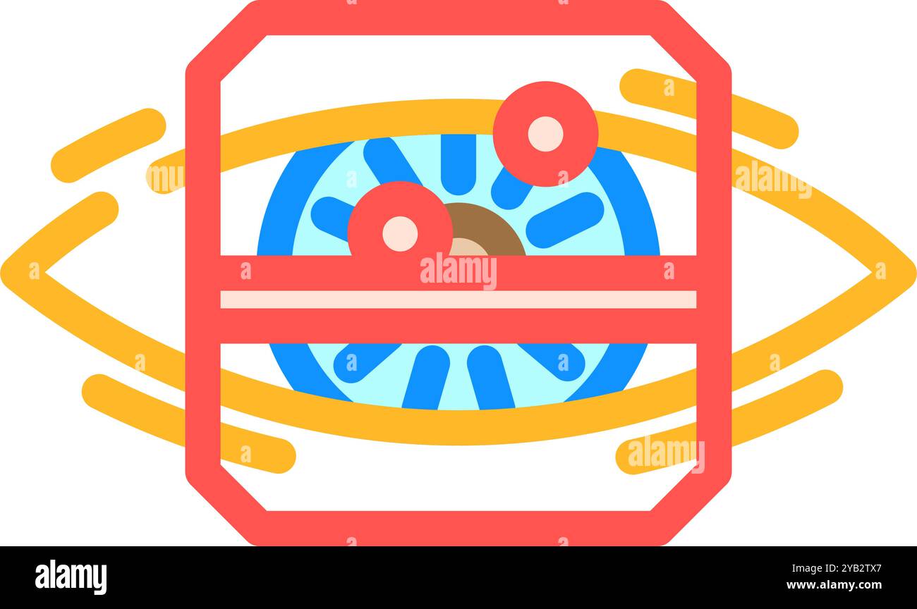 iris scan biometric color icon vector illustration Stock Vector Image & Art - Alamy