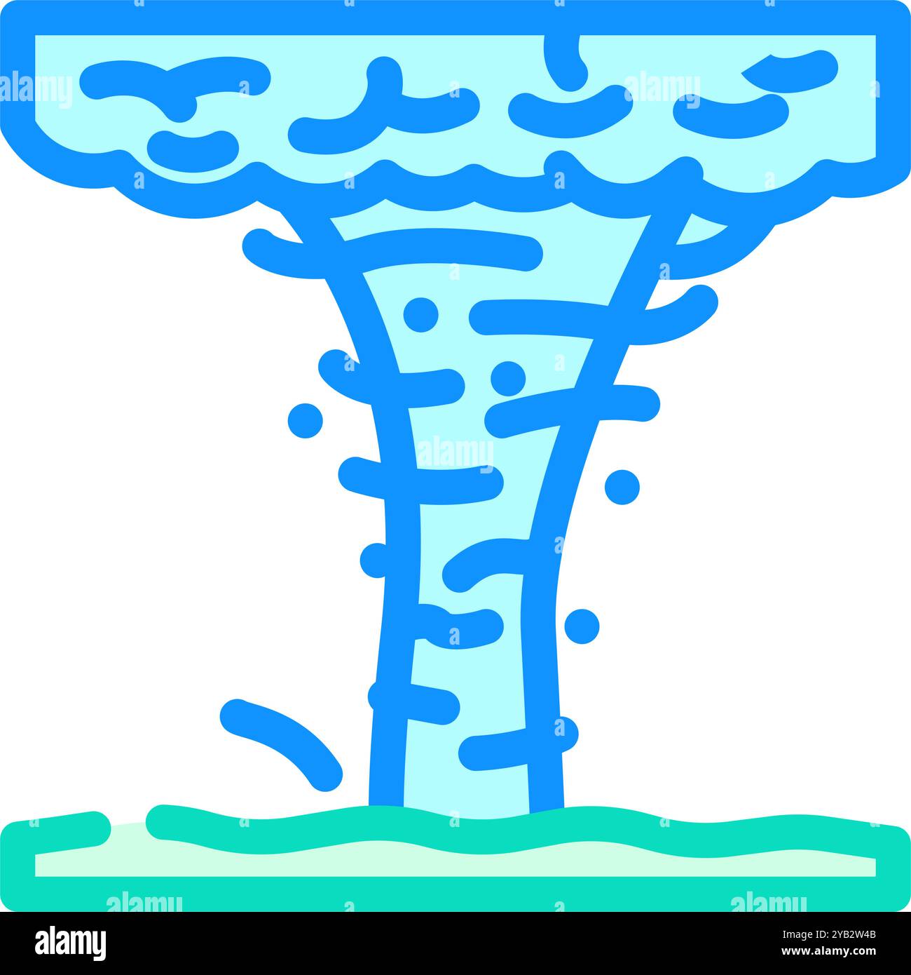 storm cloud spiral hurricane disaster color icon vector illustration ...