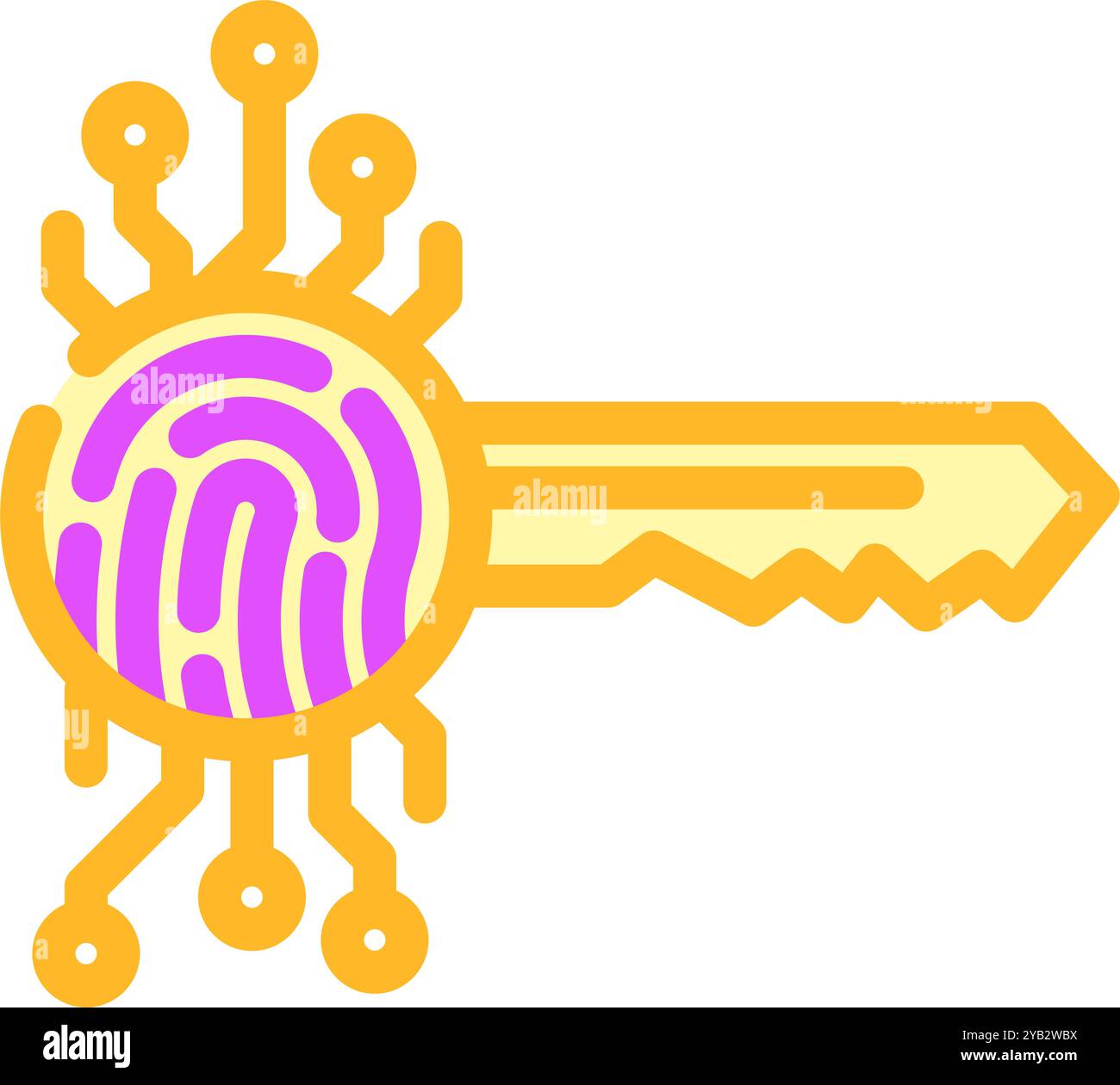 encryption biometric color icon vector illustration Stock Vector Image ...