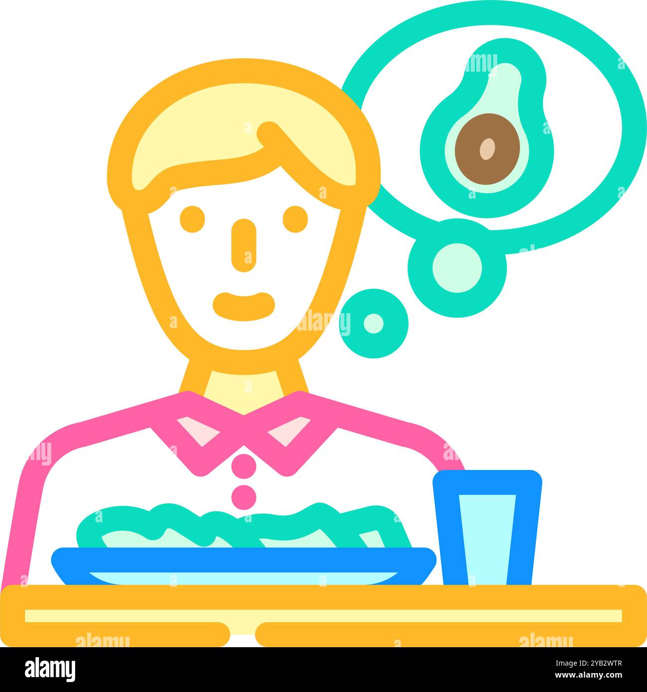 lifestyle vegan food color icon vector illustration Stock Vector Image ...