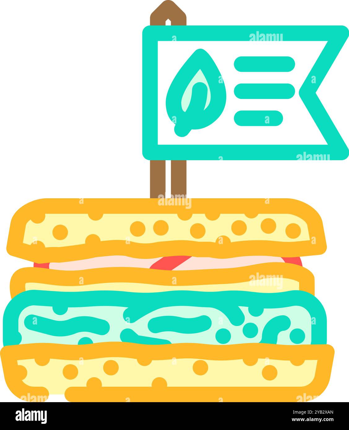 burger vegan food color icon vector illustration Stock Vector Image ...
