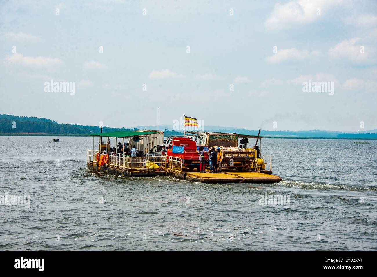 People on a ferry at Entebbe - Uganda Stock Photo - Alamy