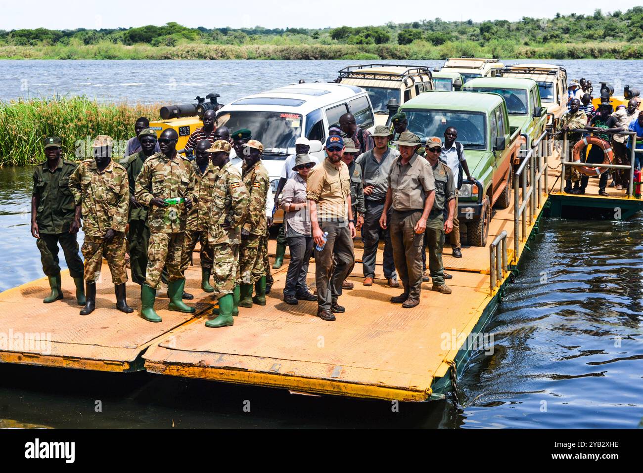People on a ferry at Entebbe - Uganda Stock Photo - Alamy