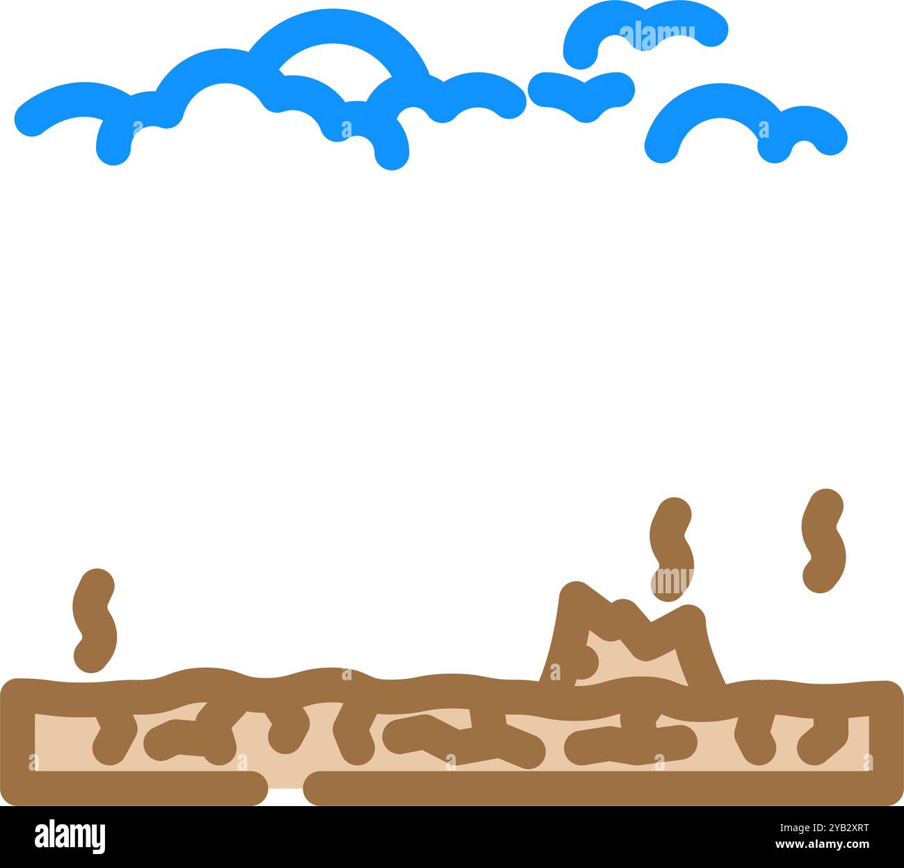 scorched earth wildfire disaster color icon vector illustration Stock ...