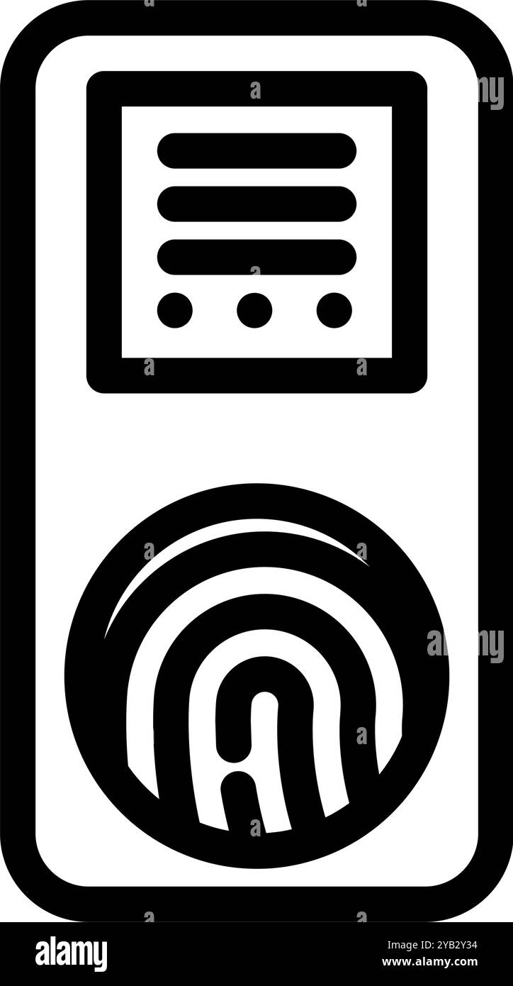 sensor biometric line icon vector illustration Stock Vector Image & Art ...