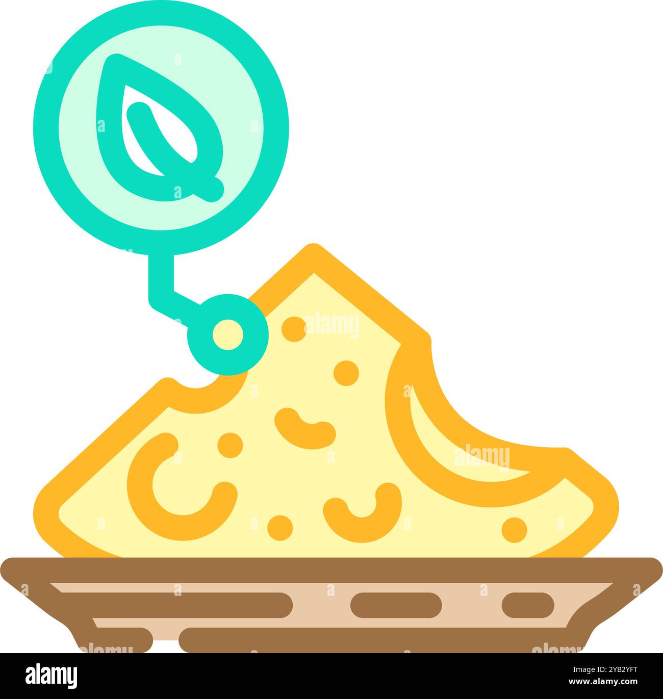 vegan cheese vegan food color icon vector illustration Stock Vector ...