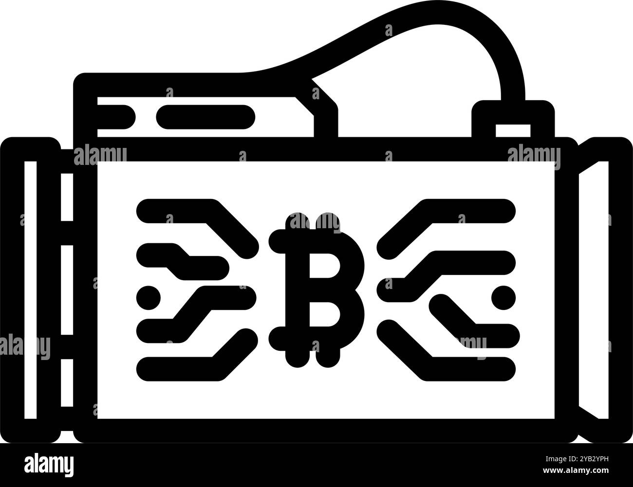 asic miner cryptocurrency mining line icon vector illustration Stock Vector Image & Art - Alamy