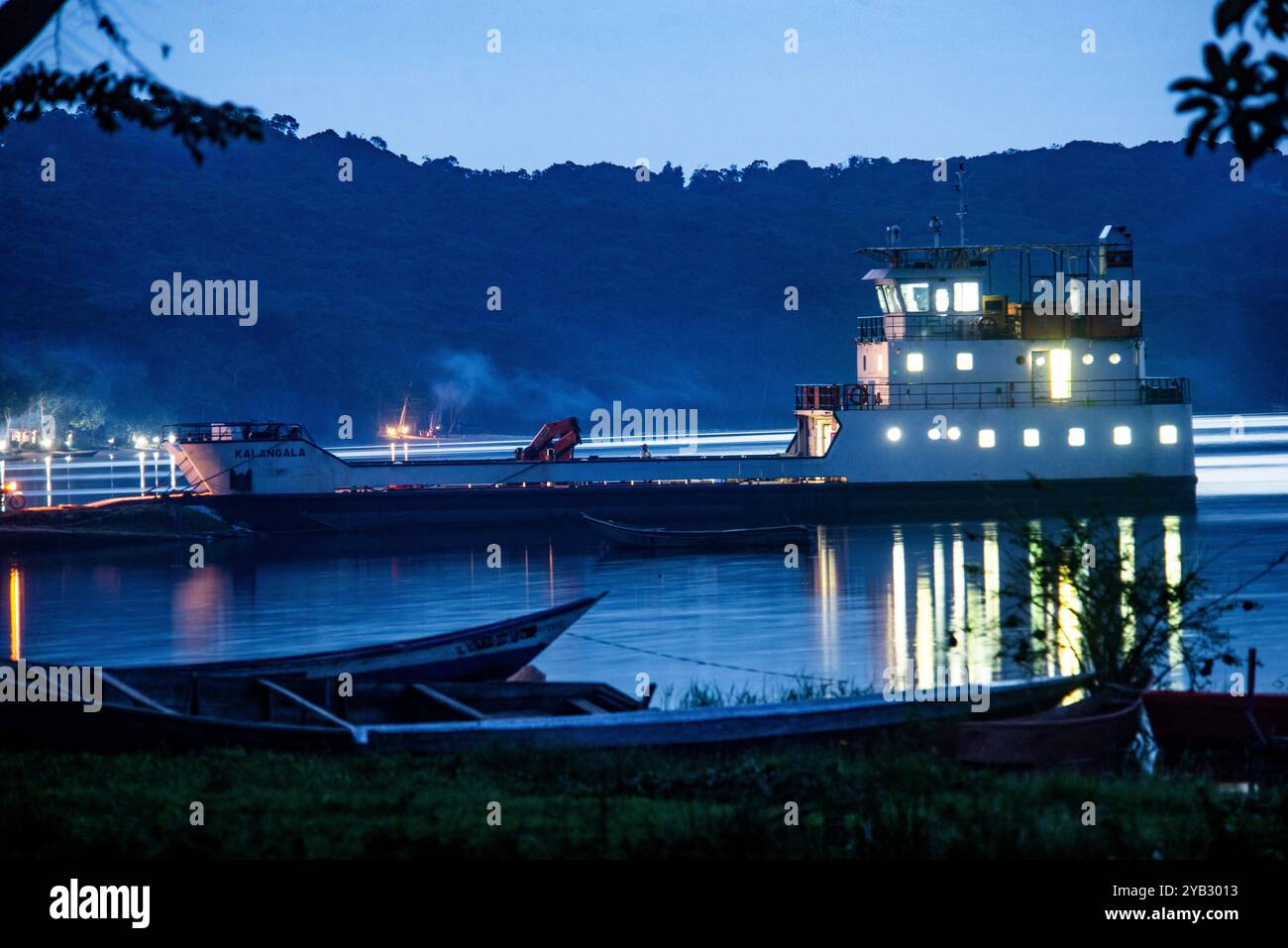 The MV Kalangala ship that plies the Entebbe Ssese Islands route on ...