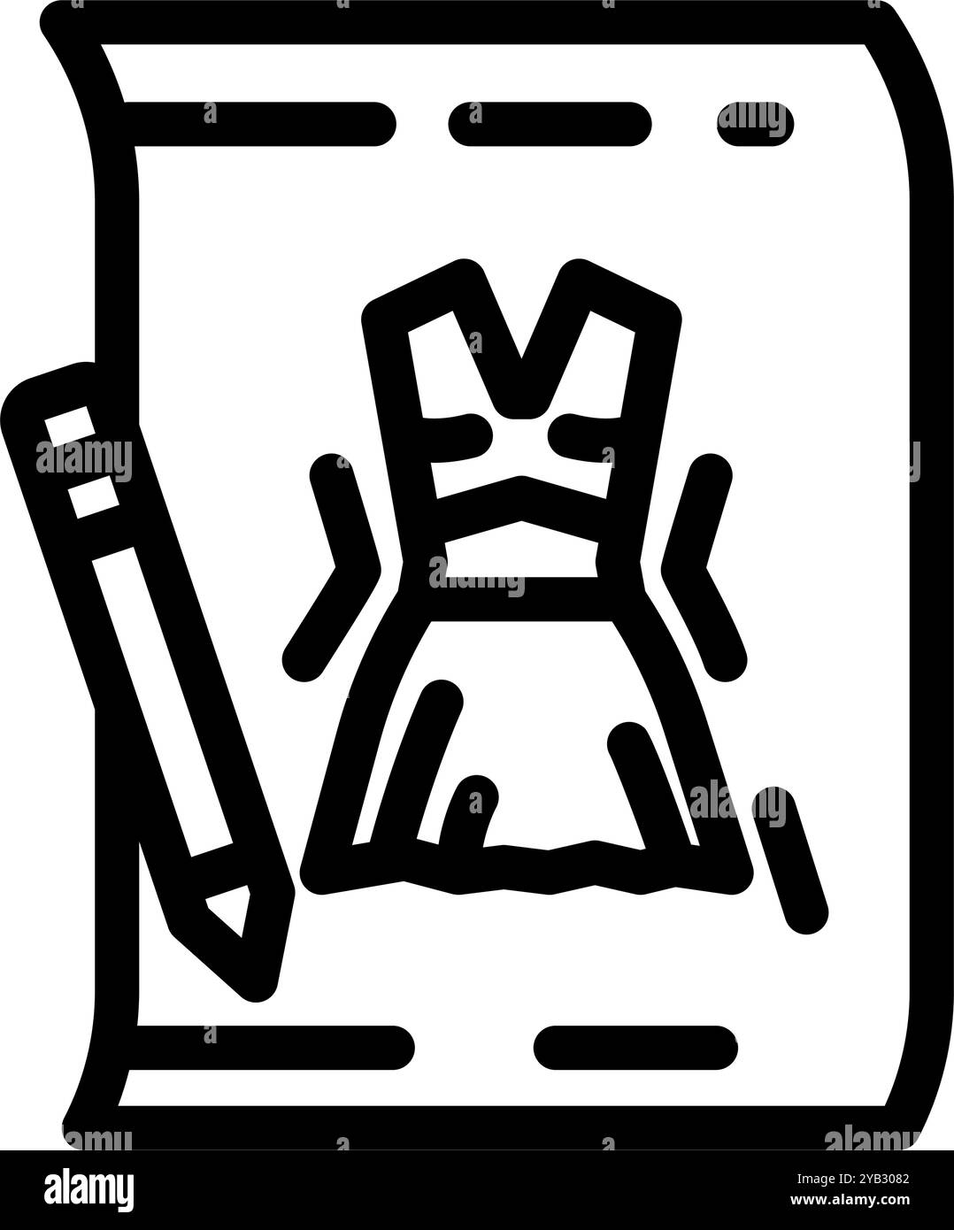 sketch dressmaking fashion line icon vector illustration Stock Vector ...