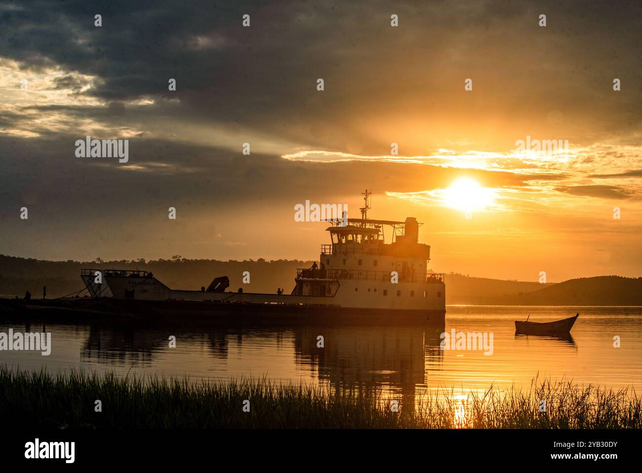The MV Kalangala ship that plies the Entebbe Ssese Islands route on ...