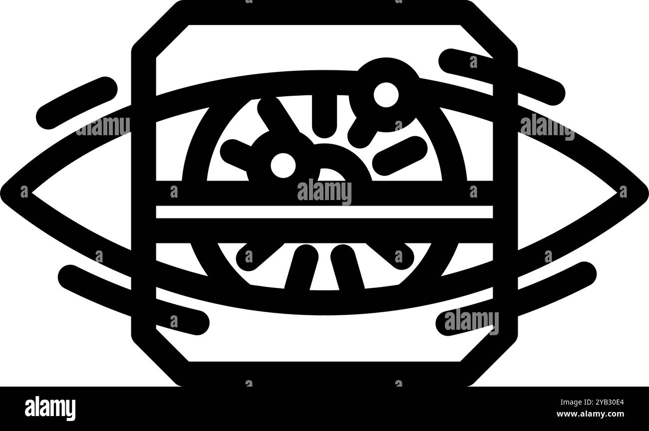 iris scan biometric line icon vector illustration Stock Vector Image & Art - Alamy