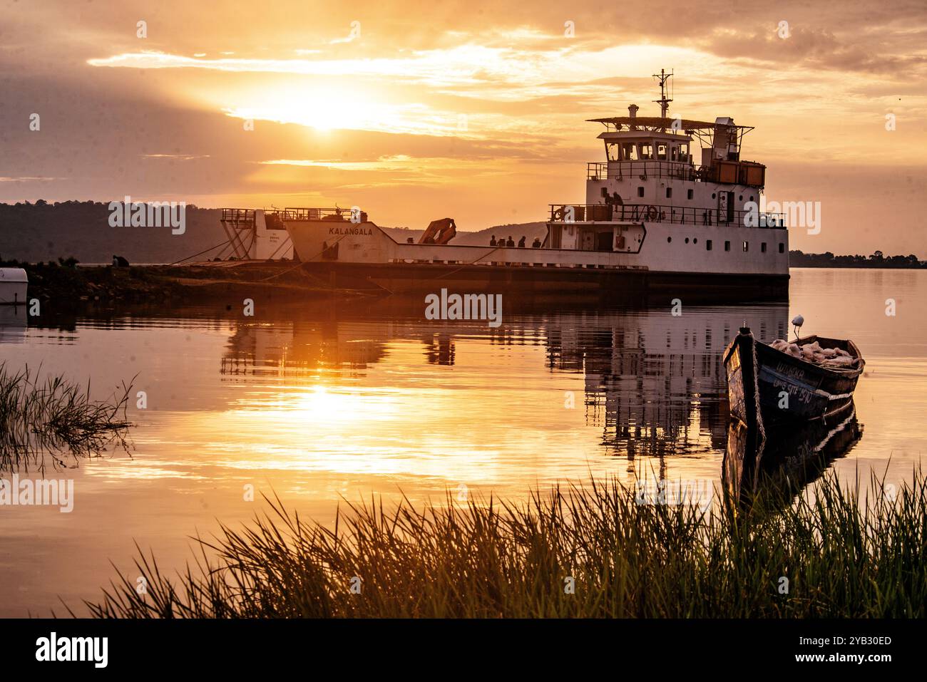 The MV Kalangala ship that plies the Entebbe Ssese Islands route on ...