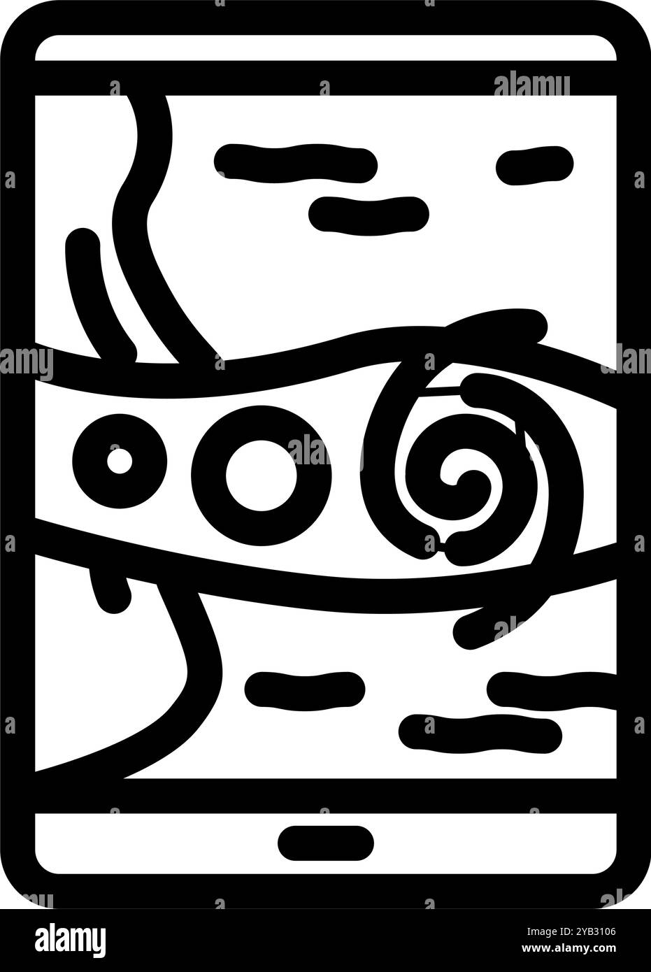 path map hurricane disaster line icon vector illustration Stock Vector ...