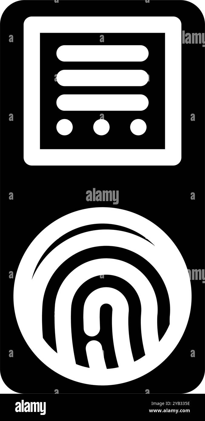 sensor biometric glyph icon vector illustration Stock Vector Image ...