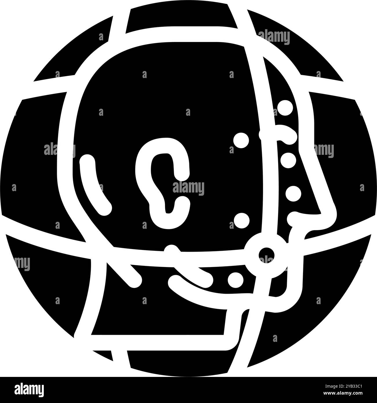 3d facial mapping glyph icon vector illustration Stock Vector Image ...