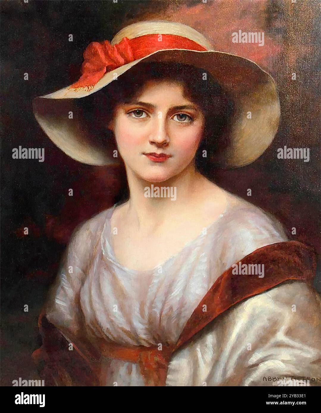 Alston, Abbey - Portrait of a Young Lady Stock Photo - Alamy