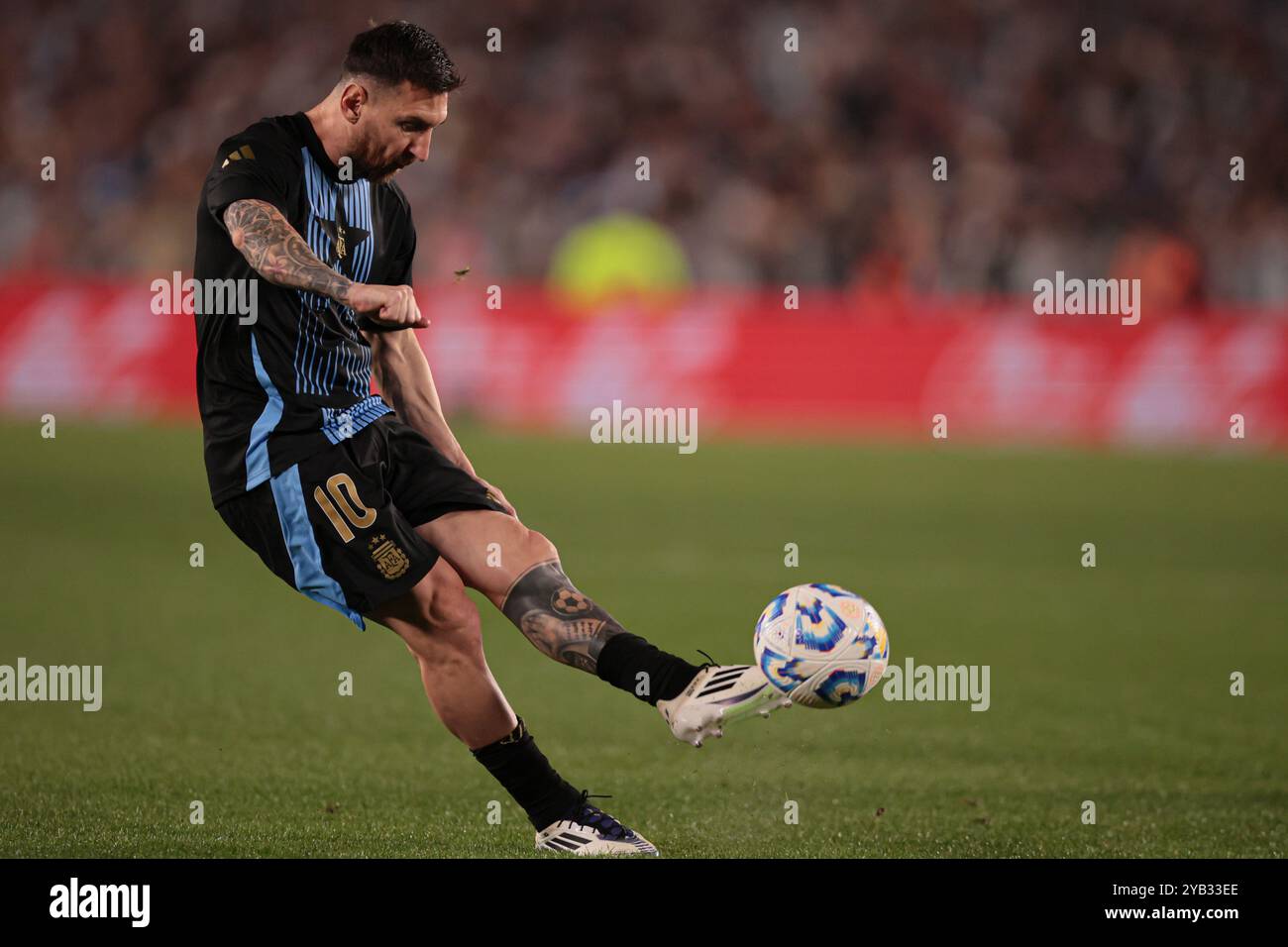 Lionel Messi warming up prior to the match between Argentina versus ...