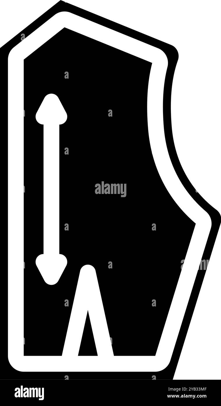 seam allowance dressmaking fashion glyph icon vector illustration Stock ...