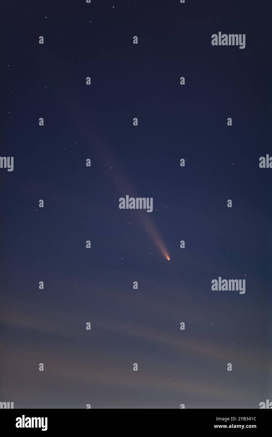 The beautiful comet A3 that appeared in the western sky just after 7 p ...