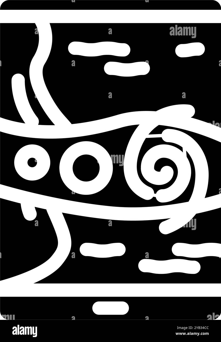 path map hurricane disaster glyph icon vector illustration Stock Vector ...