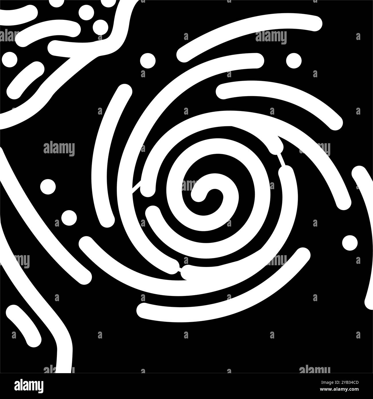 cyclone hurricane disaster glyph icon vector illustration Stock Vector ...