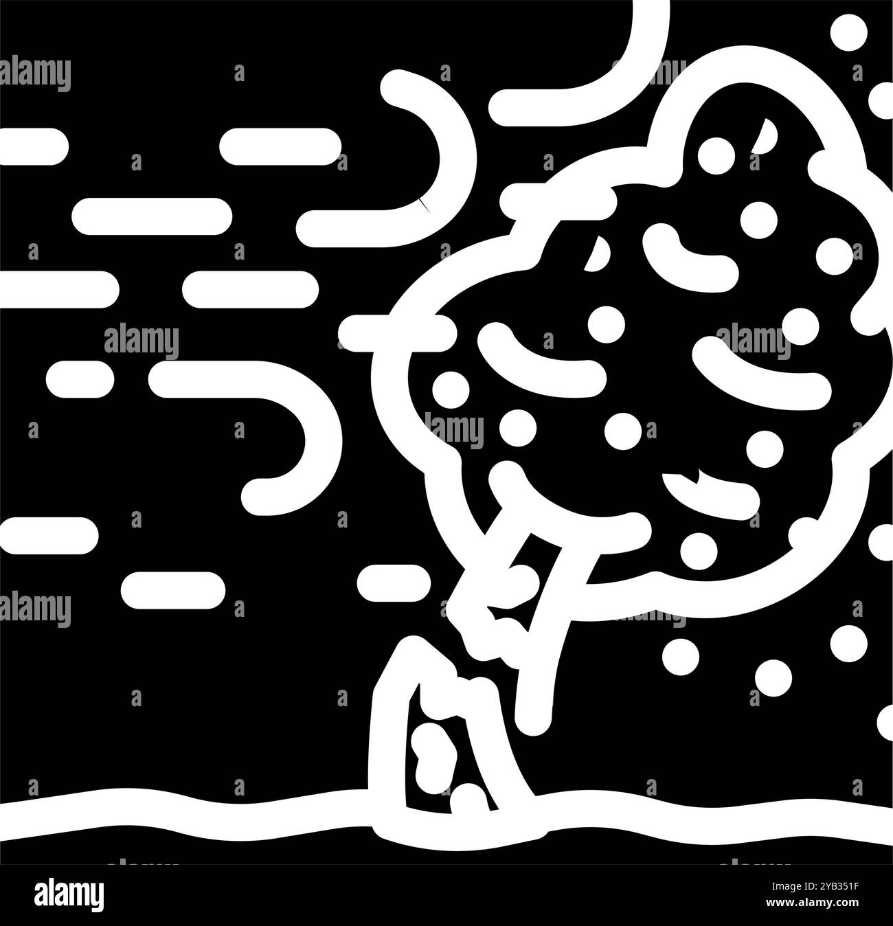 Strong winds tropical cyclone Black and White Stock Photos & Images - Alamy