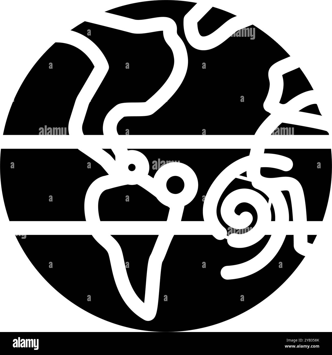 tropical storm hurricane disaster glyph icon vector illustration Stock ...