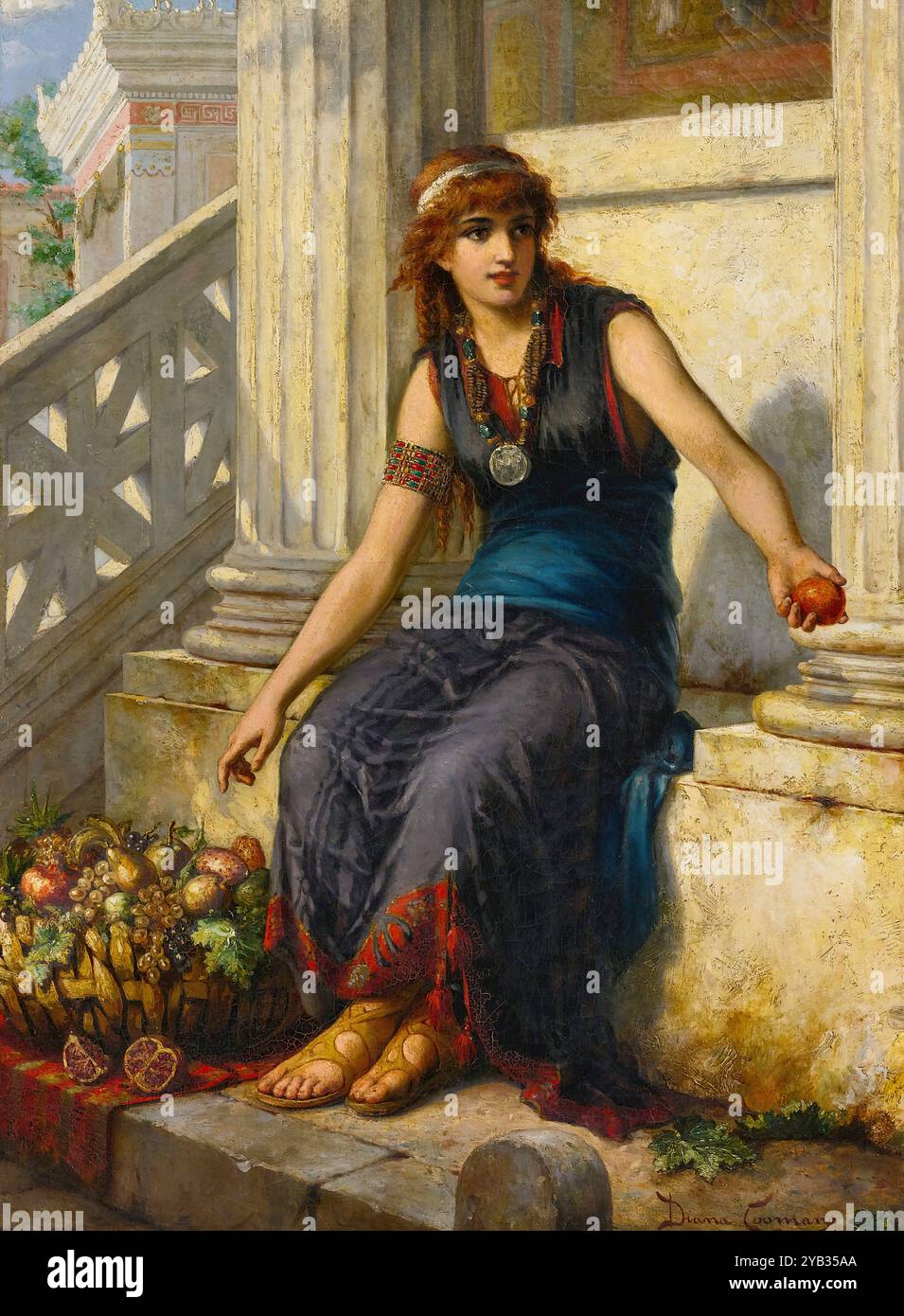 Coomans, Diana - Marchande De Fruits a Pompeii Stock Photo - Alamy