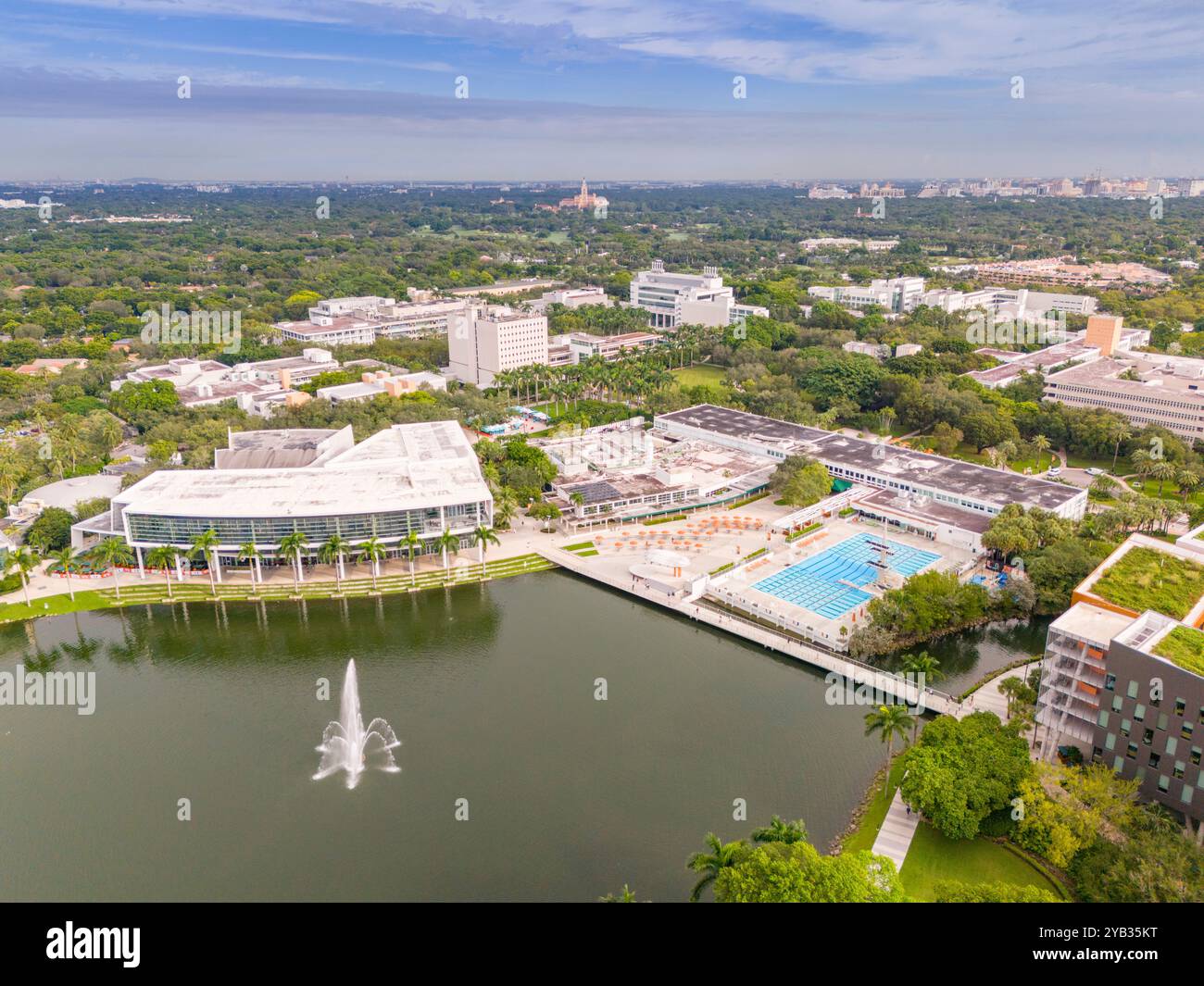 Miami, FL, USA - October 16, 2024: UM University of Miami aerial stock ...
